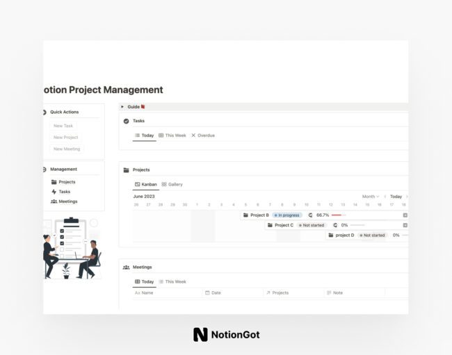 10+ Best & Free Project Management Notion Templates - Best Notion ...