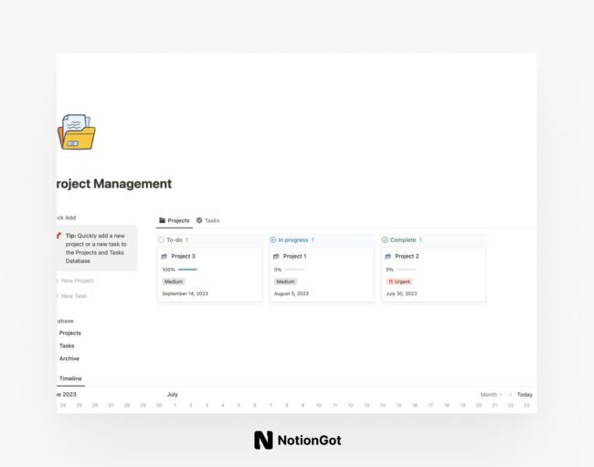 10+ Best & Free Project Management Notion Templates - Best Notion ...
