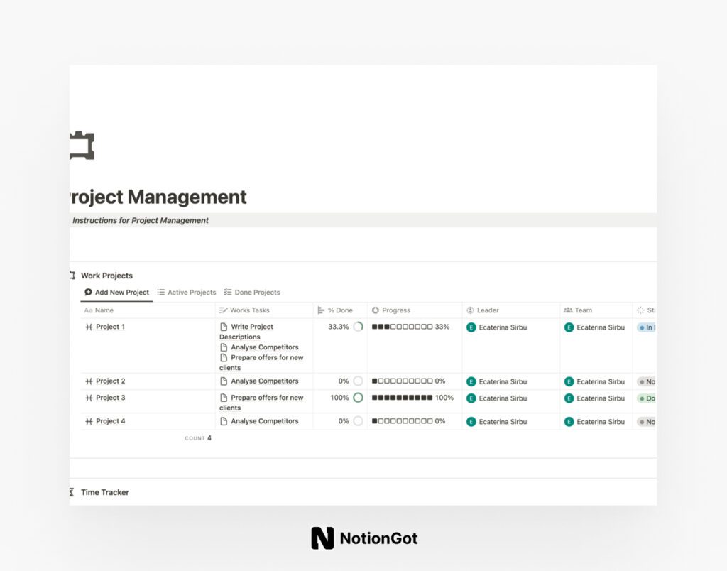10+ Best & Free Project Management Notion Templates - Best Notion ...