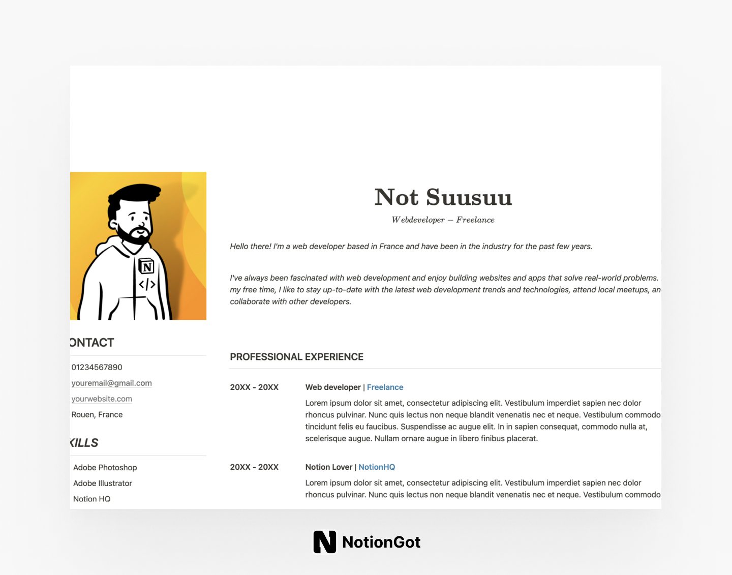 20+ Notion Resume Templates for Job Seekers (FREE) - Best Notion ...