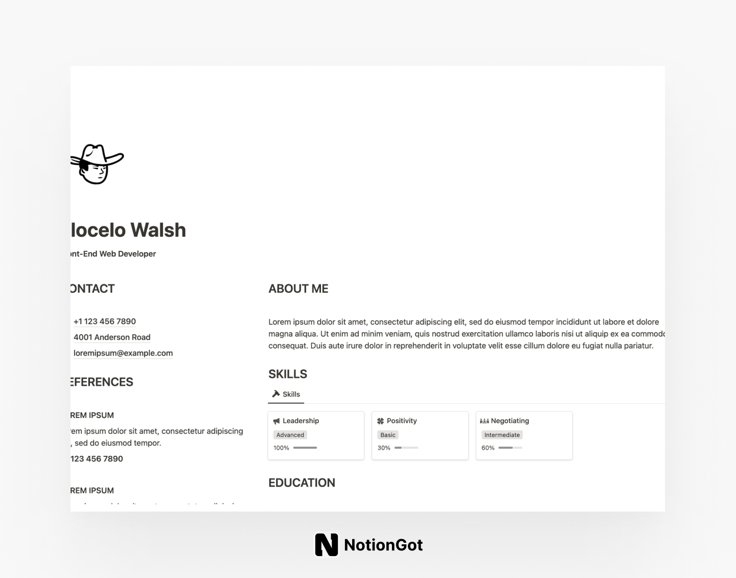 20+ Notion Resume Templates for Job Seekers (FREE) - Best Notion ...