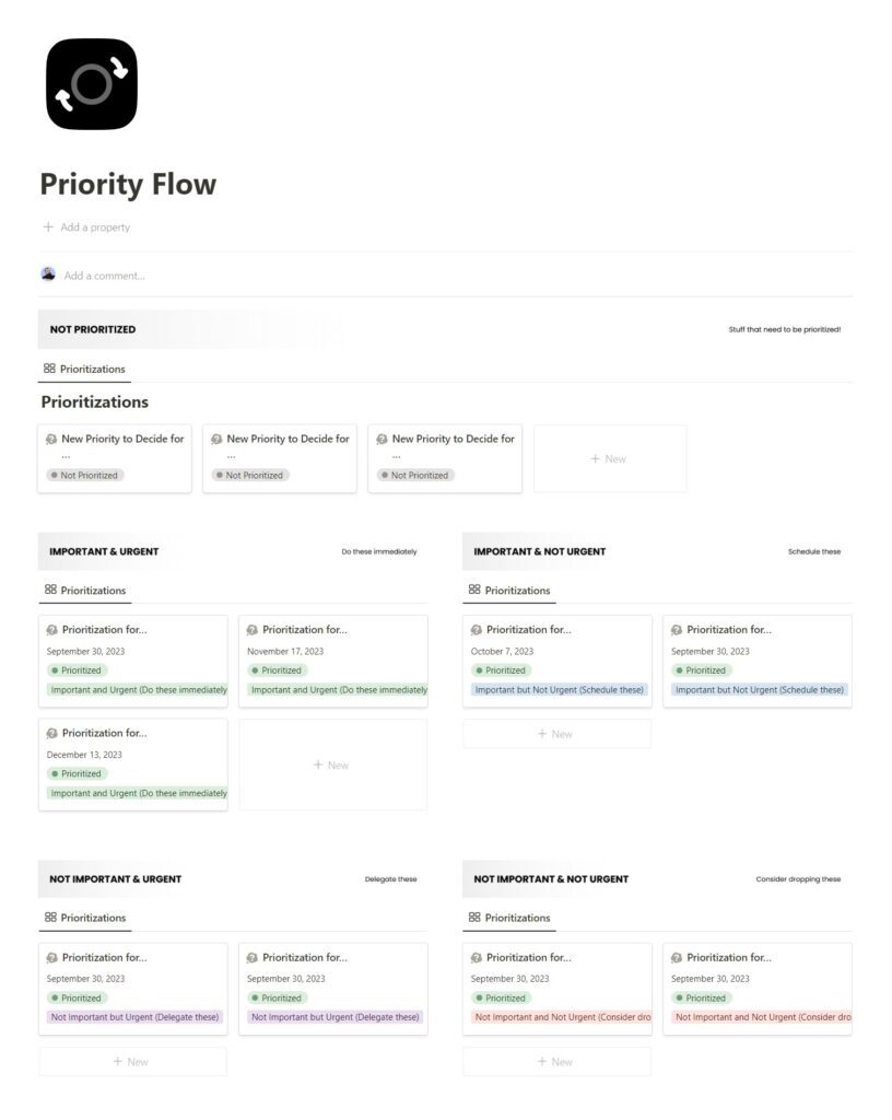 Priority Flow - Your Path to Masterful Prioritization Notion Template ...
