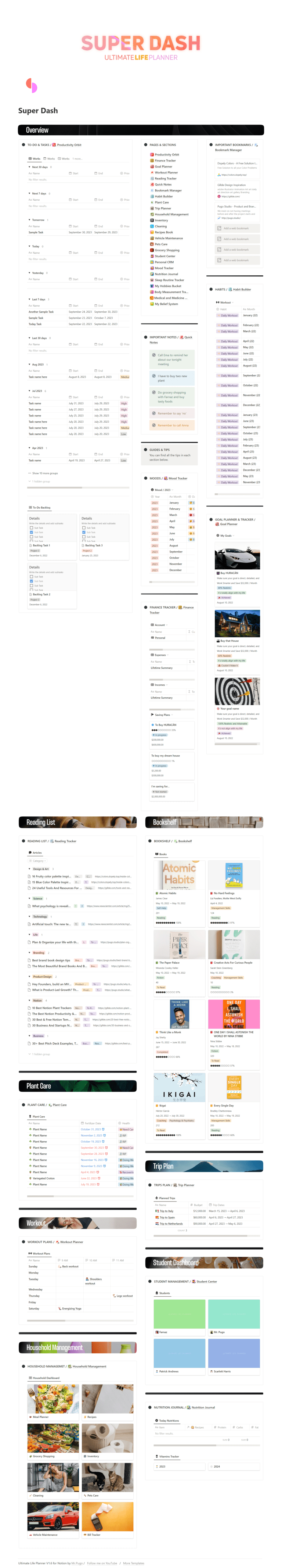 Super Life - Ultimate Life Planner for Notion - Best Notion Templates ...
