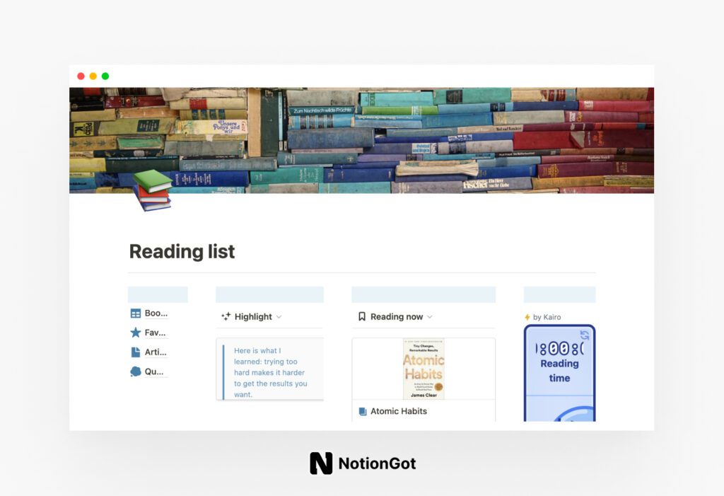 10+ Best and Free Notion Templates for Book Lovers and Reading List