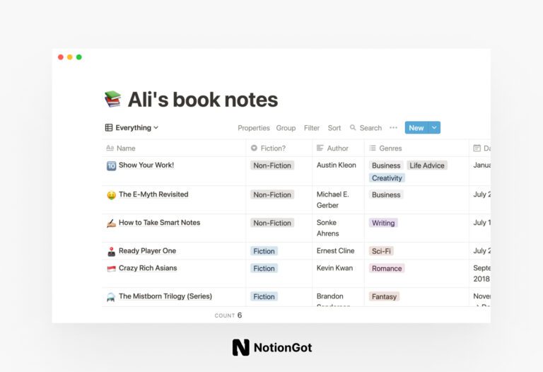 10+ Best and Free Notion Templates for Book Lovers and Reading List