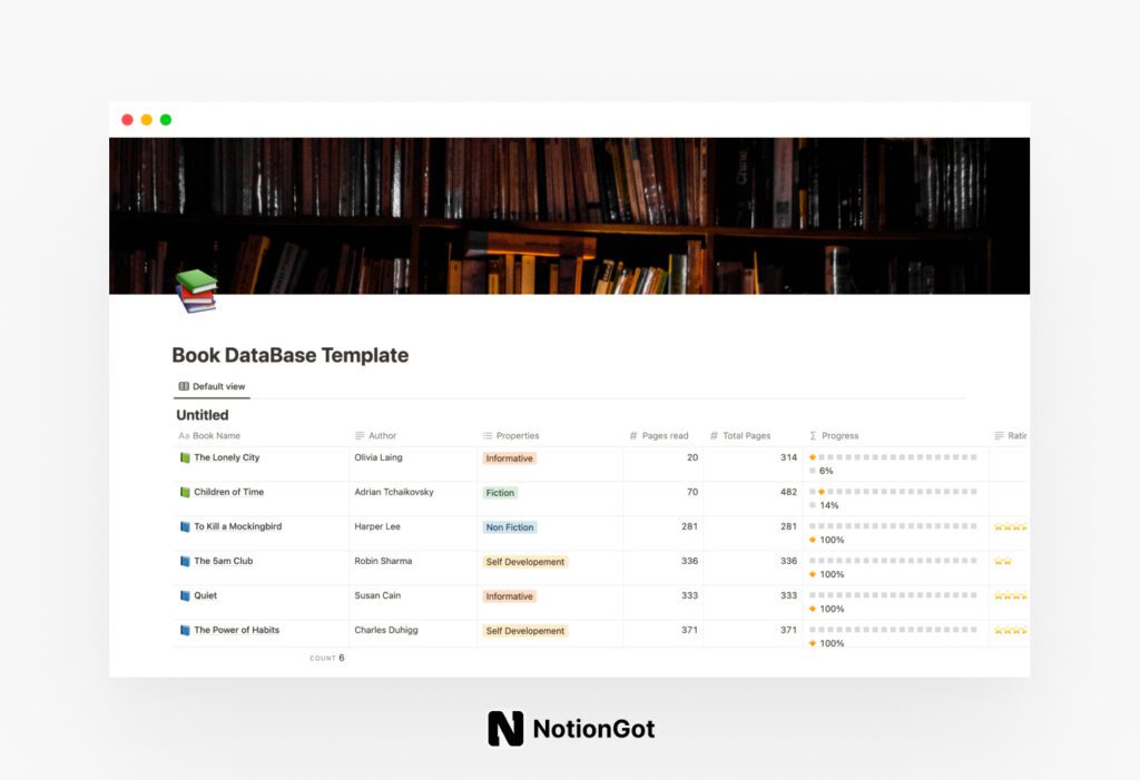 10+ Best and Free Notion Templates for Book Lovers and Reading List