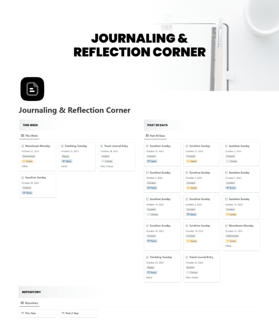 Free Journaling & Reflection Notion Template - Best Notion Templates ...