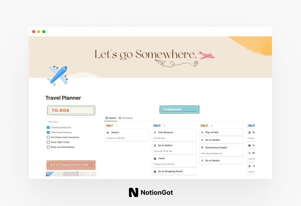 10+ Free and Useful Notion Travel Planner Templates - Best Notion ...