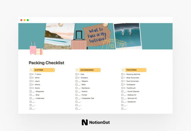 10+ Free and Useful Notion Travel Planner Templates - Best Notion ...