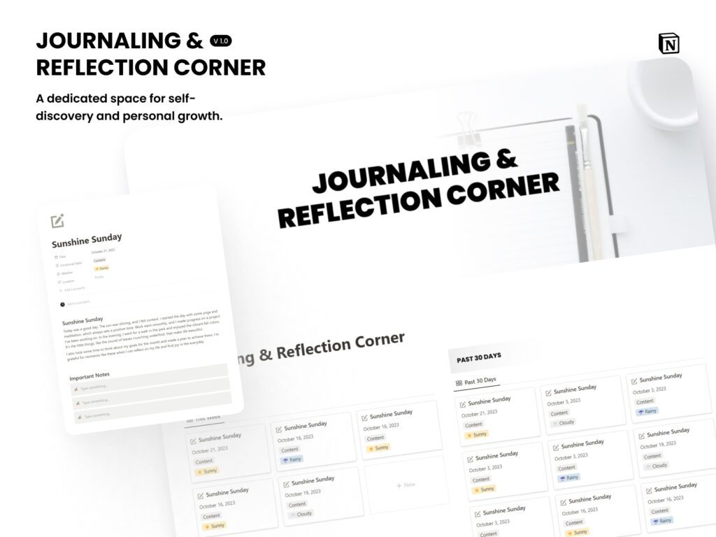 Free Journaling & Reflection Notion Template - Best Notion Templates ...