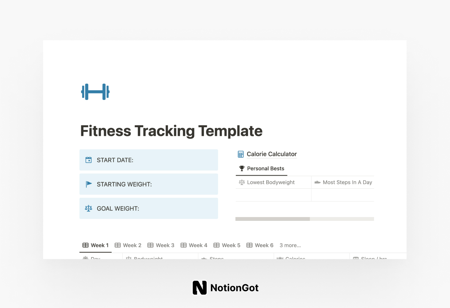30 Notion Templates for Fitness and Health Tracking - Best Notion ...