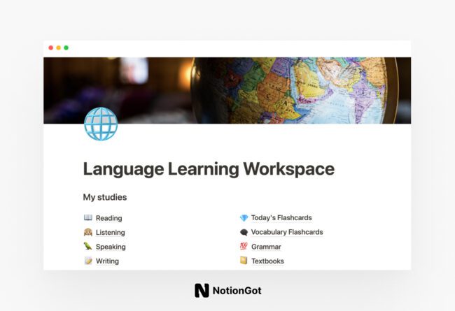 10+ Notion Templates for Language Learning - Best Notion Templates For ...