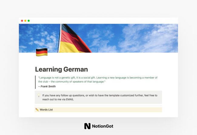 10+ Notion Templates for Language Learning - Best Notion Templates For ...
