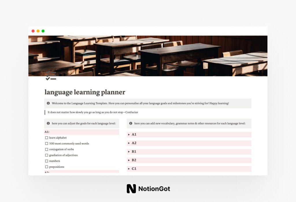 10+ Notion Templates for Language Learning - Best Notion Templates For ...