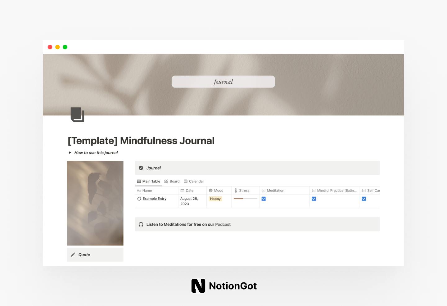5 Notion Templates for Mindfulness and Meditation - Best Notion ...