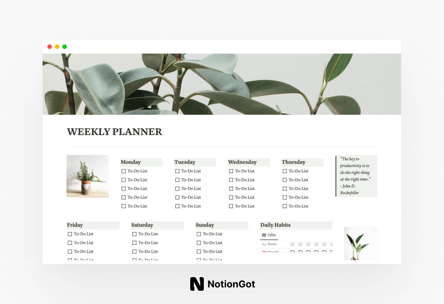10+ Notion Templates for Weekly Planning - Best Notion Templates For ...