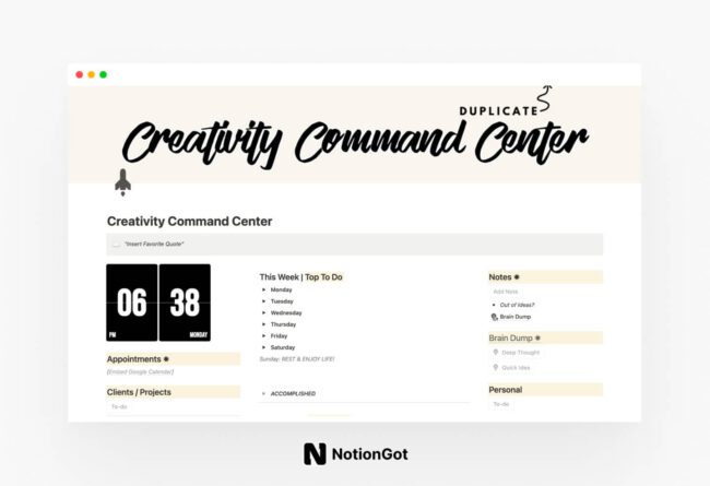 20+ Creative Projects Notion Templates - Best Notion Templates For ...