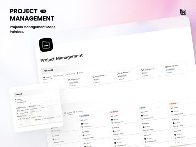 Free Notion Project Management Template - Best Notion Templates For ...