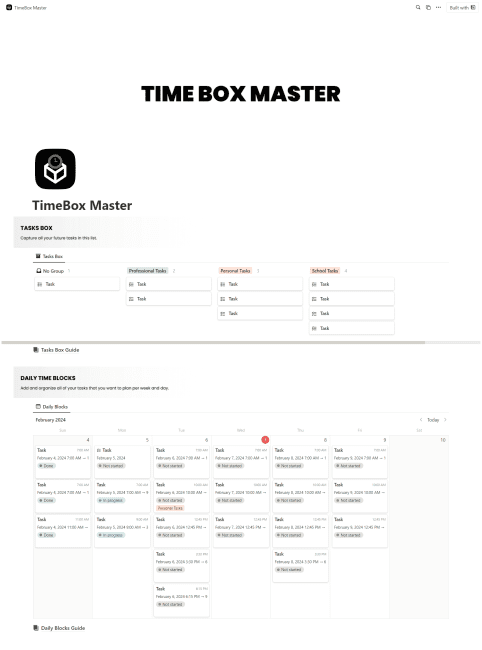 Free TimeBox Master (Weekly/Daily Timeboxing) Template for Notion ...