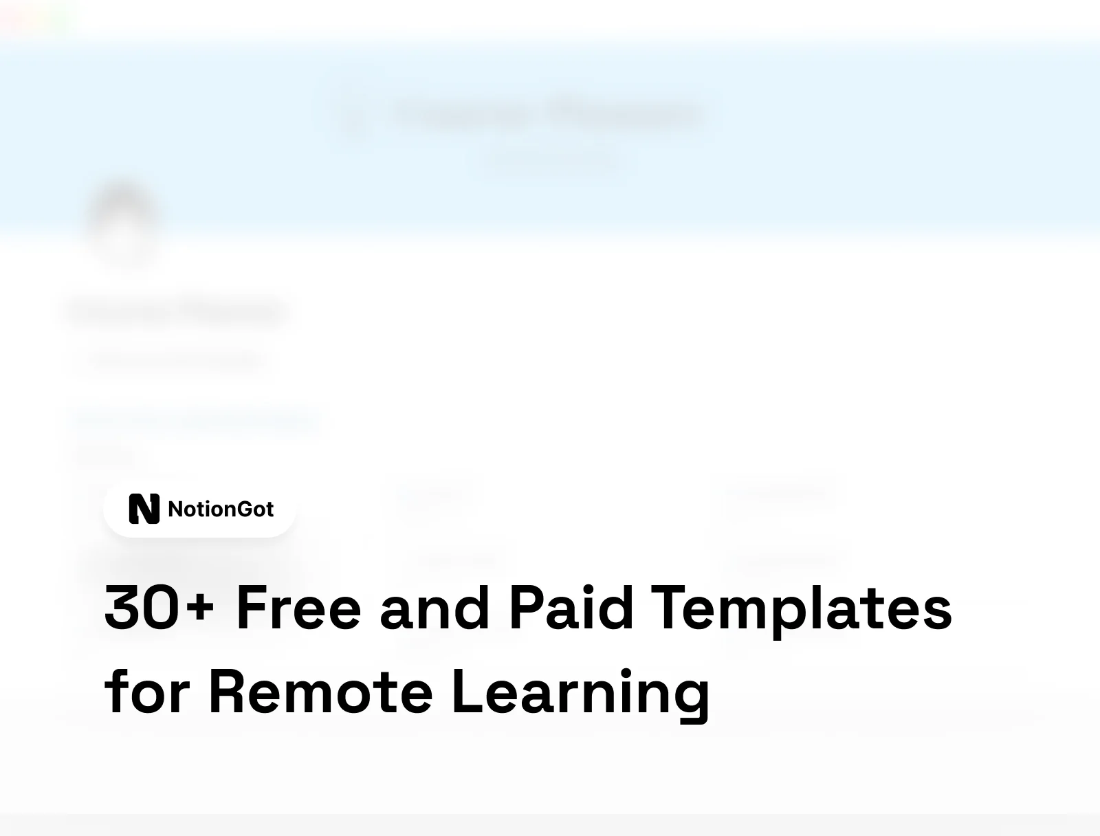 30+ Free and Paid Templates for Remote Learning - Best Notion Templates ...