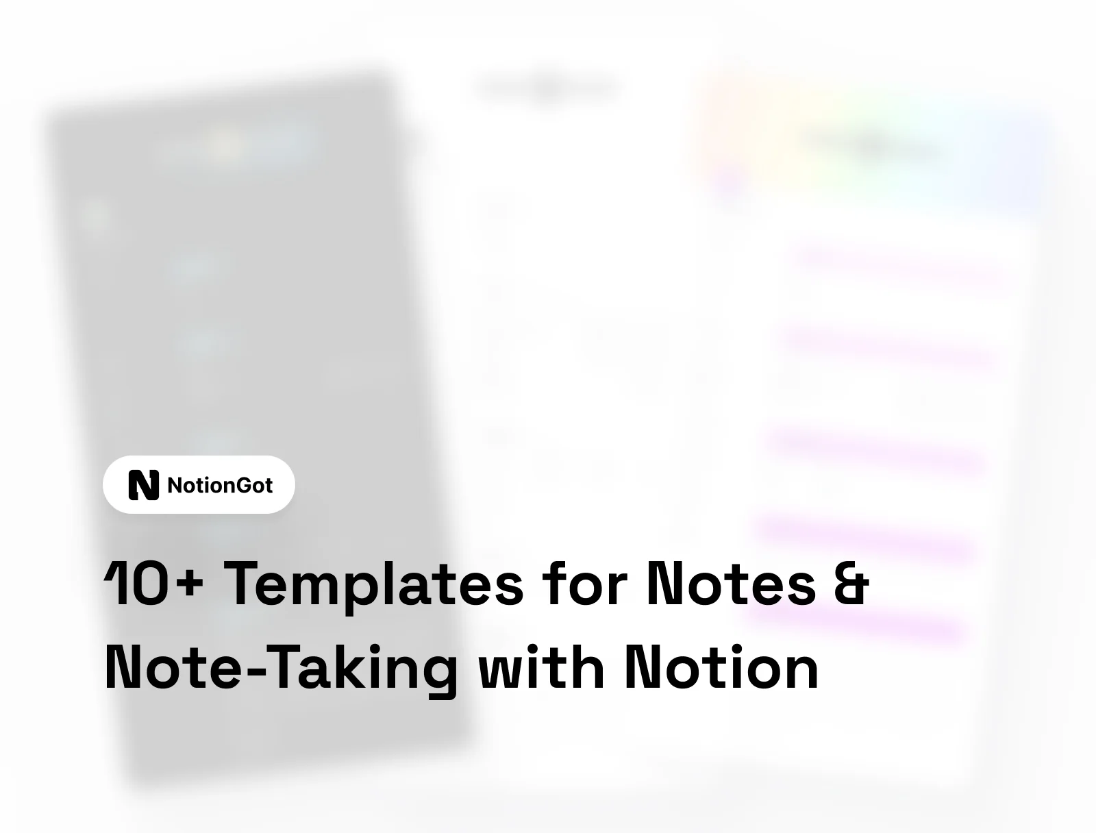 10+ Templates for Notes & Note-Taking with Notion - Best Notion ...