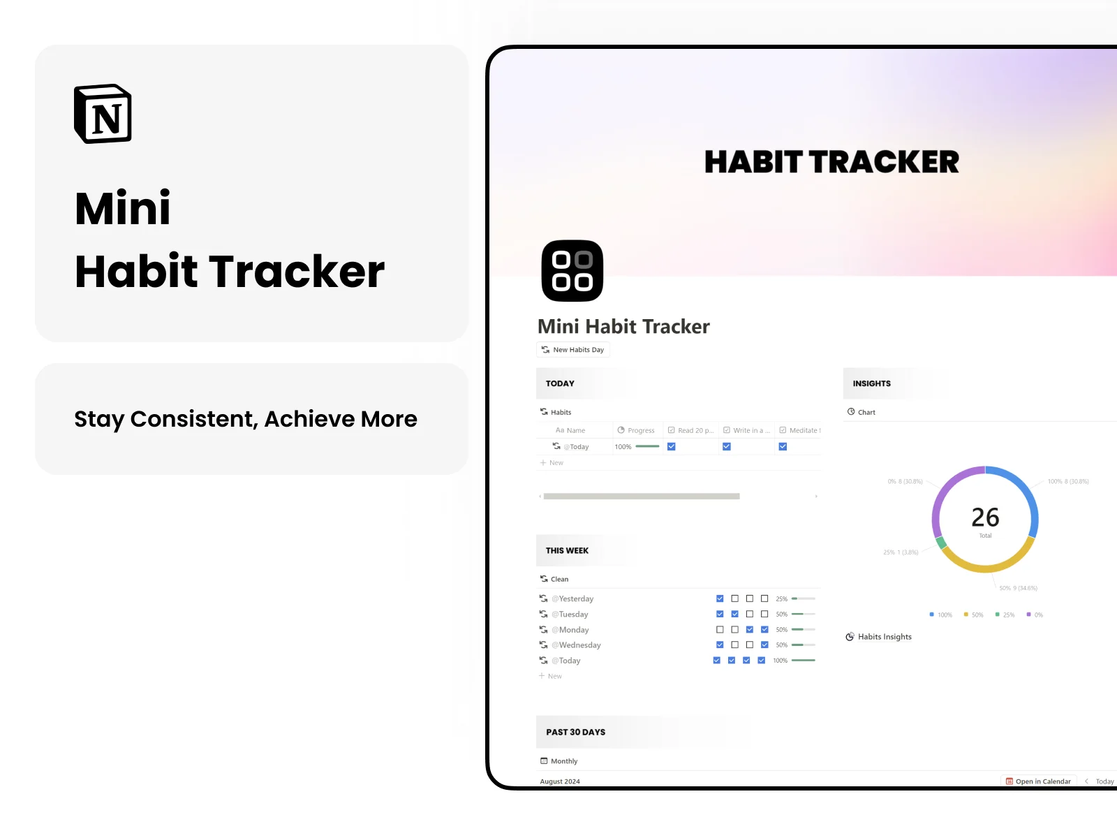 Free Notion Mini Habit Tracker and Visualizer Template - Best Notion ...