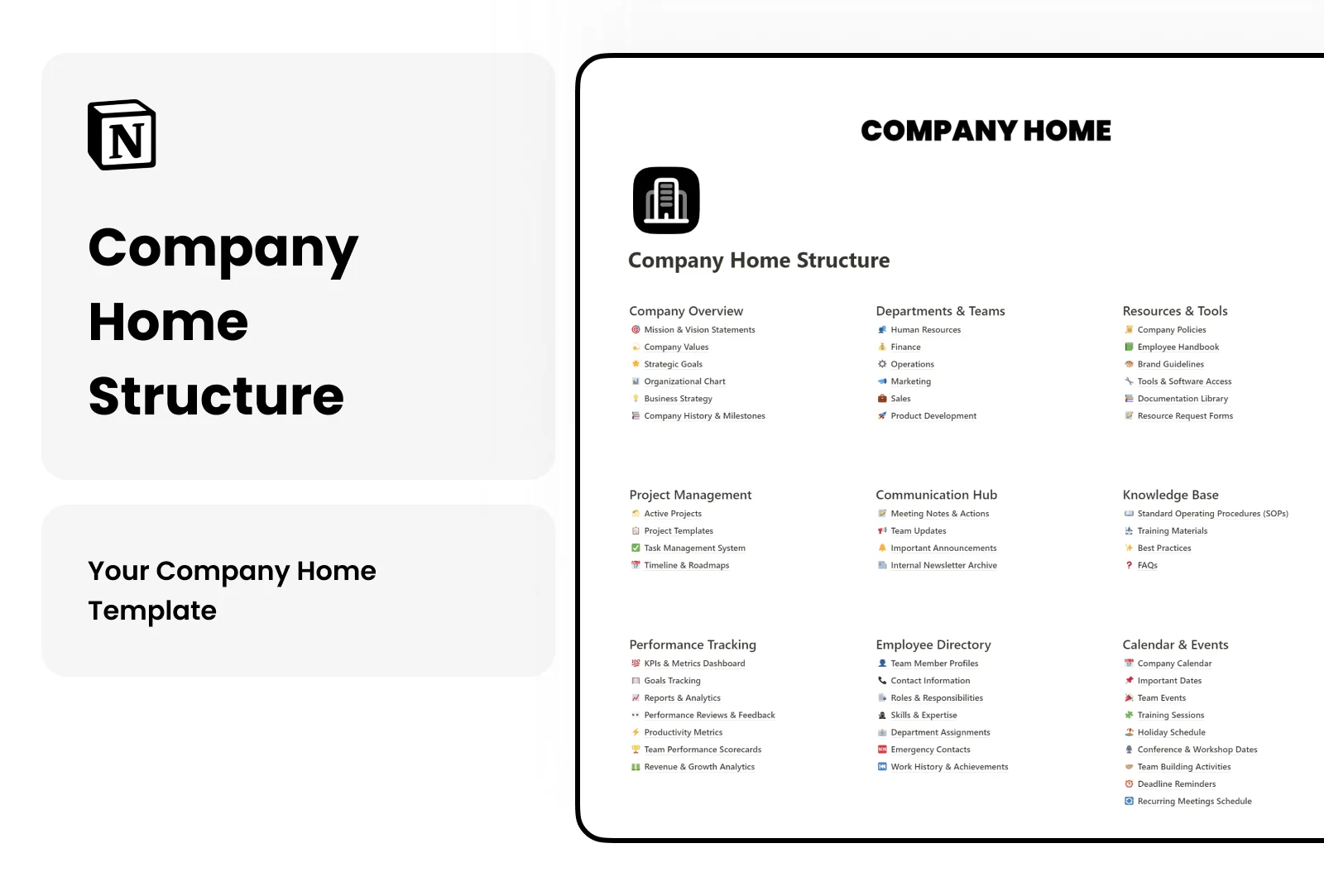 Free Company Home Structure Template for Notion - Best Notion Templates ...