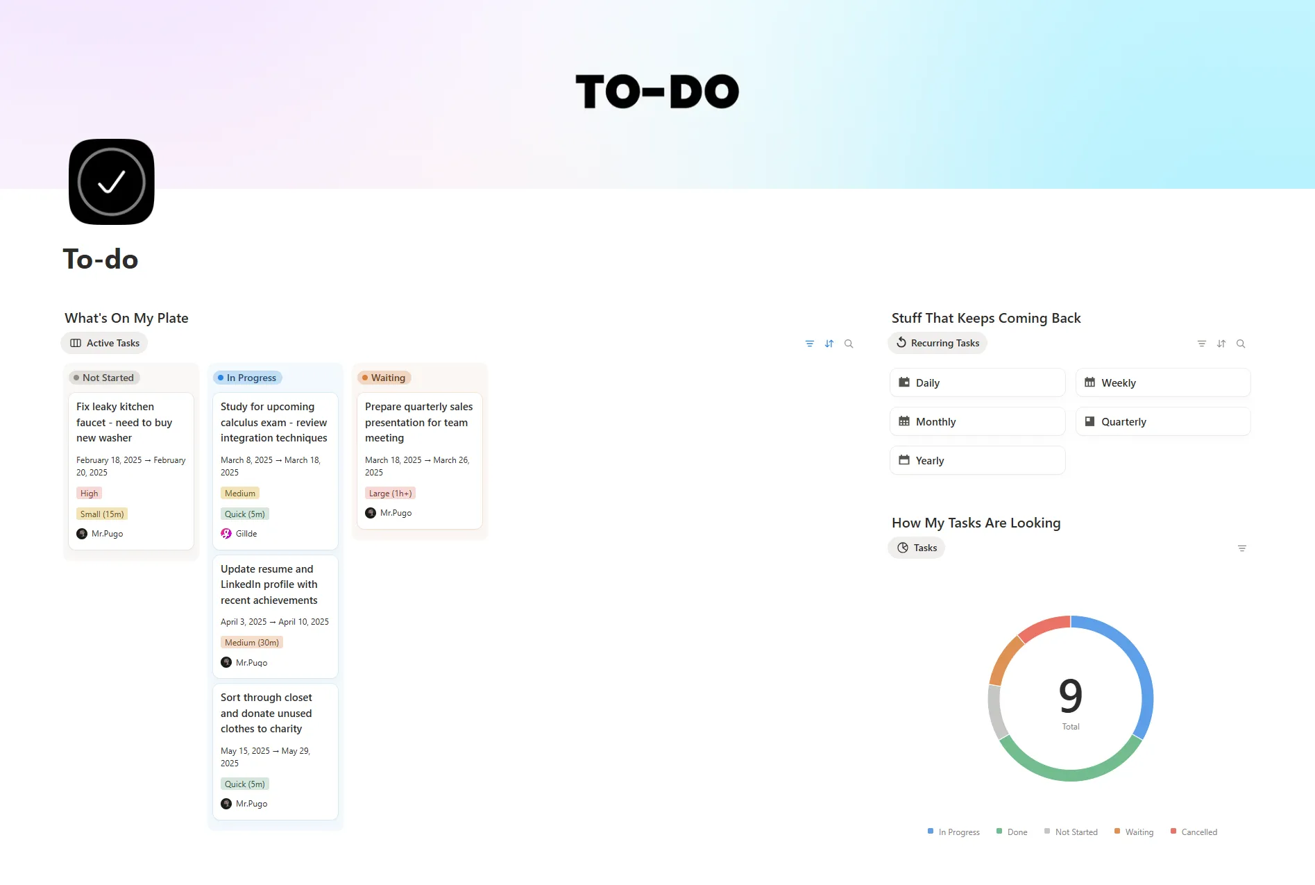 Free To-do Template For Notion - Best Notion Templates For Everyone and ...